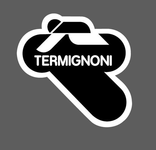 Autocollant Stickers Termignoni Résistant Al Chaleur 10 CM SX Noir | eBay