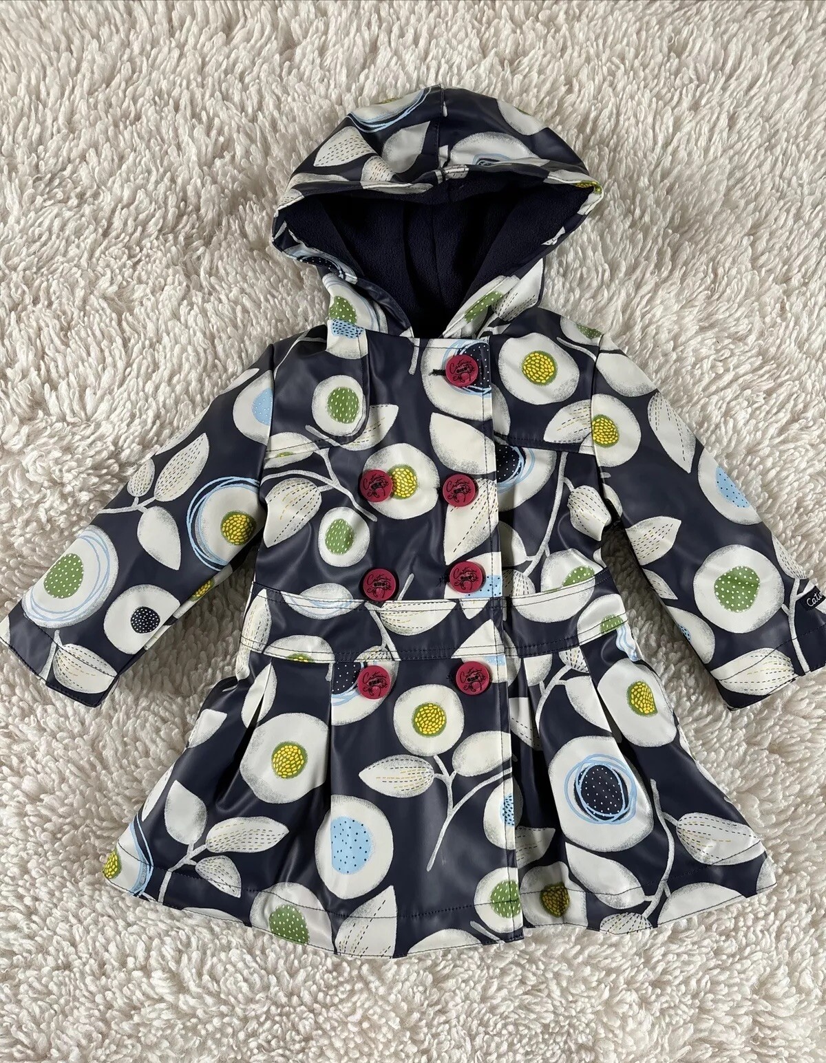 Catimini Baby Girl Coat Sz 12mo Insulated Fleece Lined Heavy Rain ...