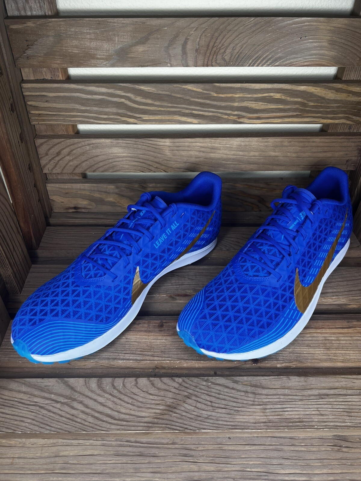 NIKE Rival XC Men’s Royal Blue Gold Cross Country Spi… - Gem