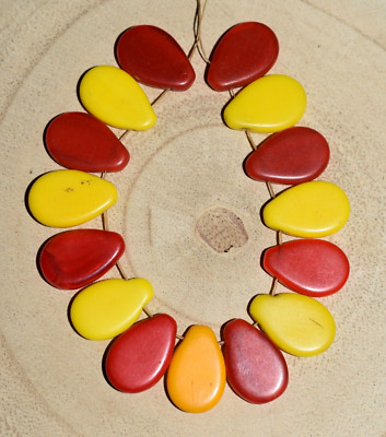 Antique Czech Molded Bohemian Tabular Tear Drop African Trade Wedding ...