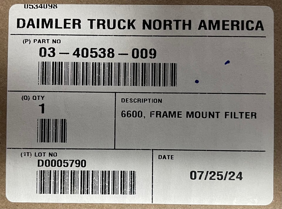 DETROIT DIESEL Fuel Filter/Water Separator Assembly (w/filter) 03-40538 ...