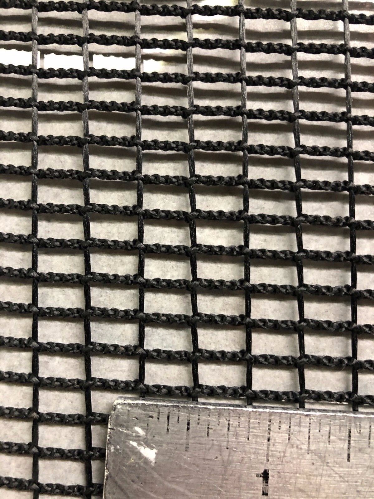 Black Rectangular Mesh Fabric 1000D Polyester 3/8" x 1/4" Hole Size. 60 ...