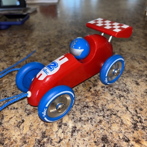 Vilac Race Car Wooden - Pull Toy | eBay
