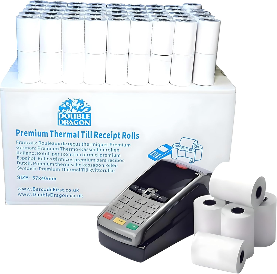 , 57 X 40 Mm Premium Thermal Paper Till Receipt Roll for PDQ Credit ...