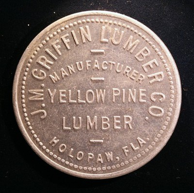 RARE - R10 Florida lumber token - J.M. Griffin Lumber Co., #1000 ...
