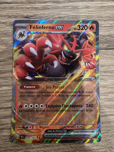 Carte Pokemon FELINFERNO 034/162 EX EV5 Ecarlate et Violet TEF FR NEUF ...