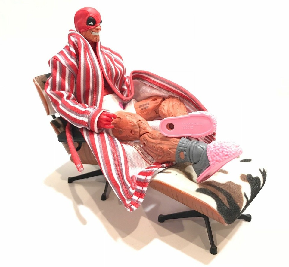 PP-DP-R: 1/12 scale Striped Bathrobe for 6" Marvel Legends Deadpool (No ...