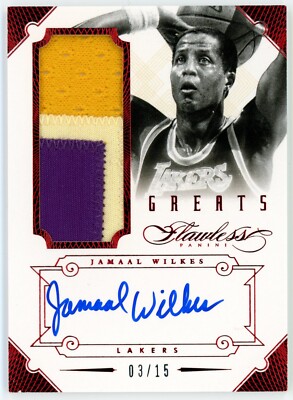 2012-13 Flawless Greats Ruby Jamaal Wilkes Auto Patch 3/15 #19 | eBay