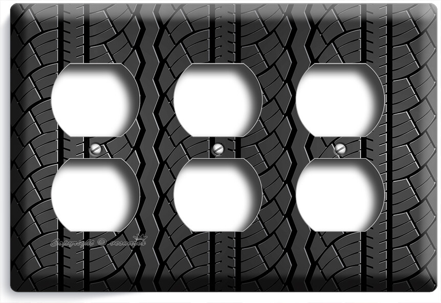 LIGHT SWITCH OUTLET WALL PLATE SPORTS RACING CAR TIRE LOOK GARAGE SHOP ...