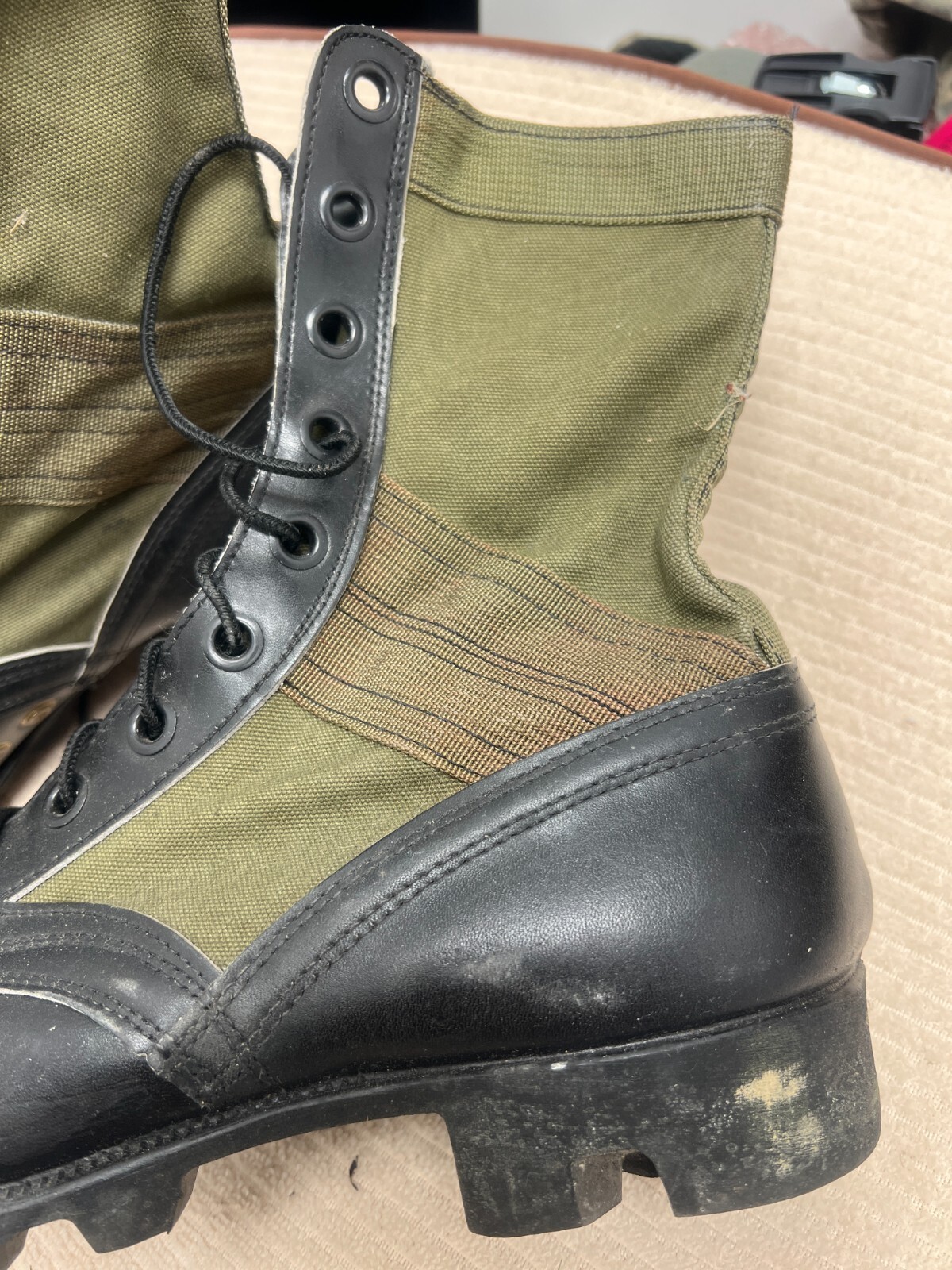 NEW VINTAGE 1968 US ARMY VIETNAM WAR ERA GENESCO JUNGLE BOOTS - SIZE ...