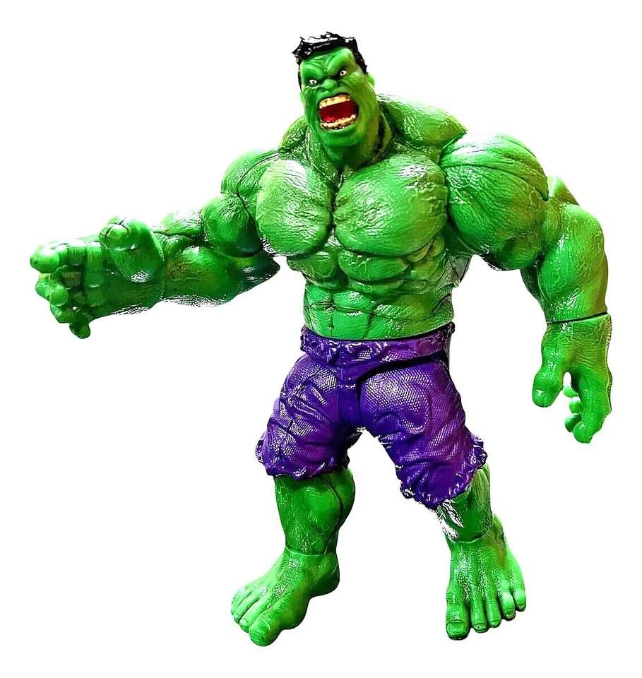 THE INCREDIBLE HULK action figure oversized 10" inches hard plastic ⚡⚡⚡ ...
