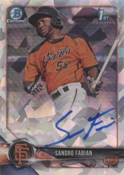 2018 Bowman - Chrome Prospect Autographs Sandro Fabian #CPA-SF Atomic ...