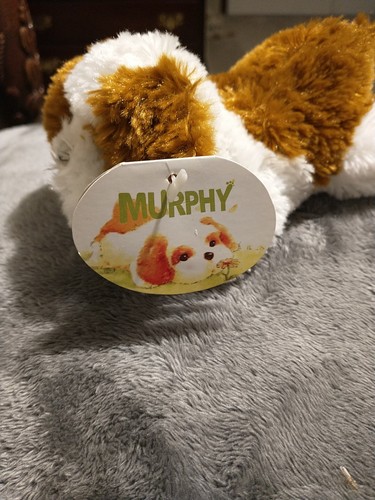 Aurora MURPHY Floppy Puppy Dog Plush Shaggy Brown White Original Hang ...