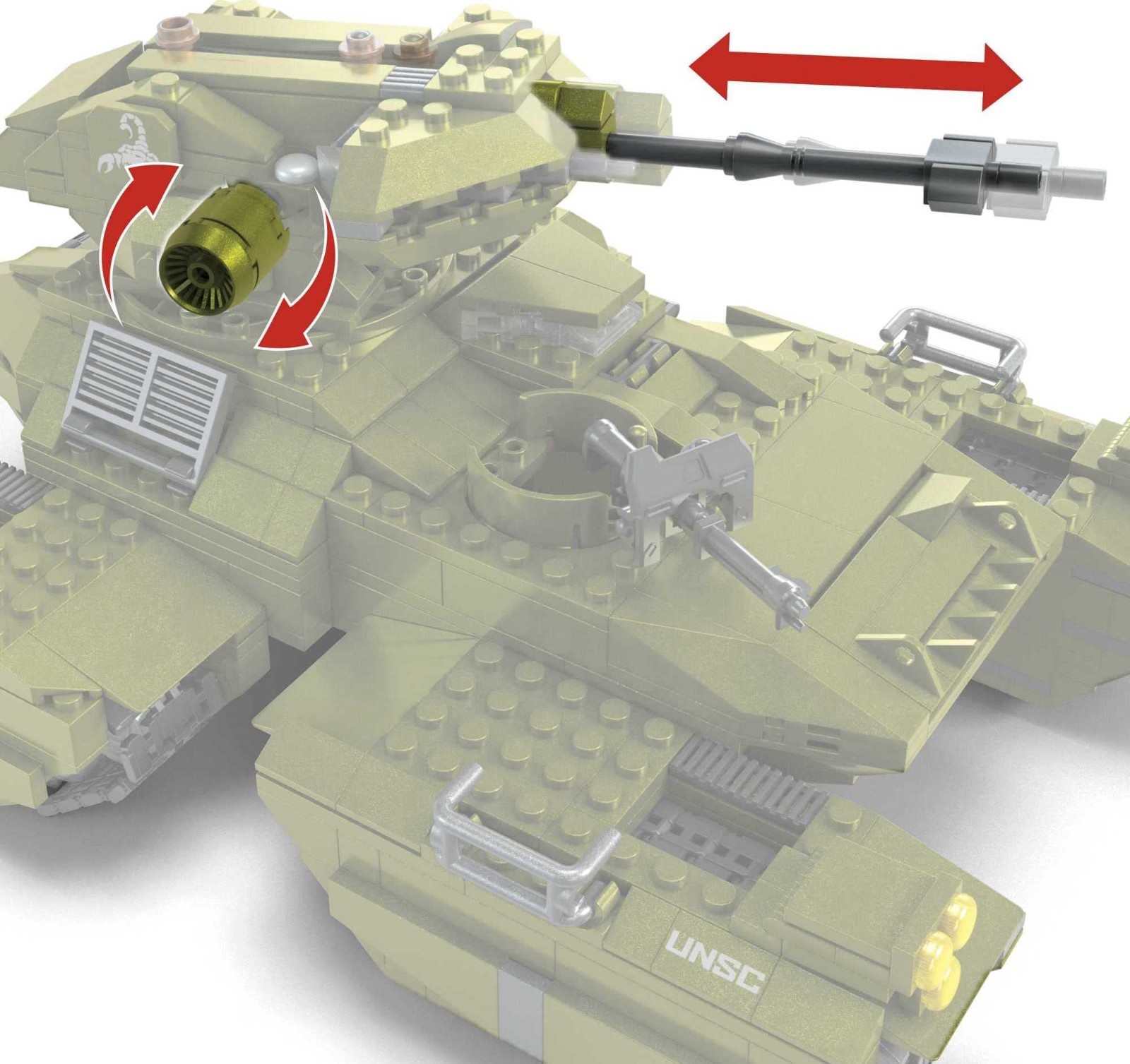 MEGA Halo UNSC Scorpion Clash Tank Feat. Stone & Warlord HHC42 ⭐BRAND ...