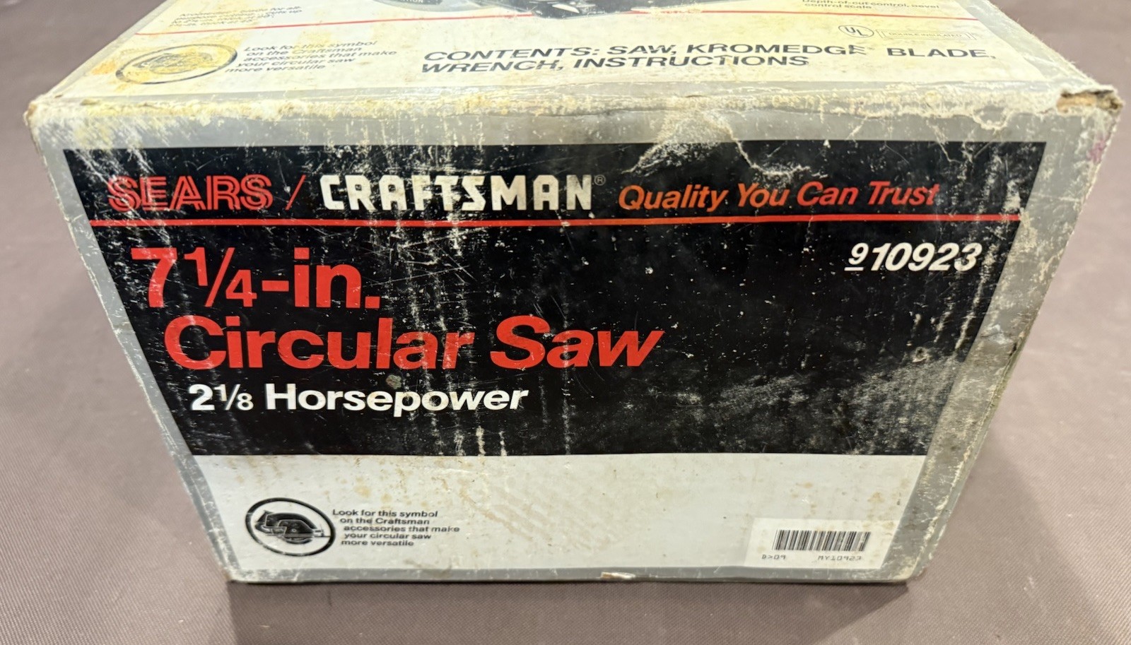 Sears Craftsman 2 1/8 HP 7 1/4 Inch Circular Saw, Vintage Box Extra ...