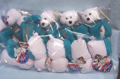 COIN BEARS Lot 10 Ltd Treasures Plush 9" Collectible Bears #1 DELAWARE ...