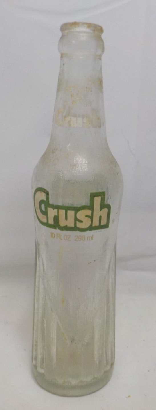 Vintage Orange Crush Clear Colored ACL 10oz Glass Soda Bottle ...
