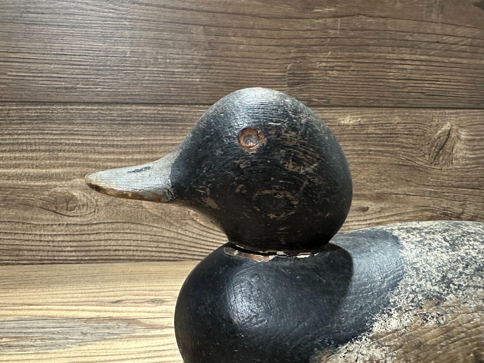 Antique Vintage Wood Duck Decoy **MASON** Scaup Blue Bill Drake Painted ...