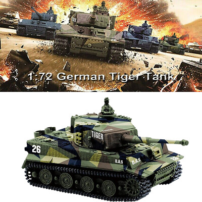 1:72 German Tiger I Panzer Tank Military Remote Control Mini RC Tank ...