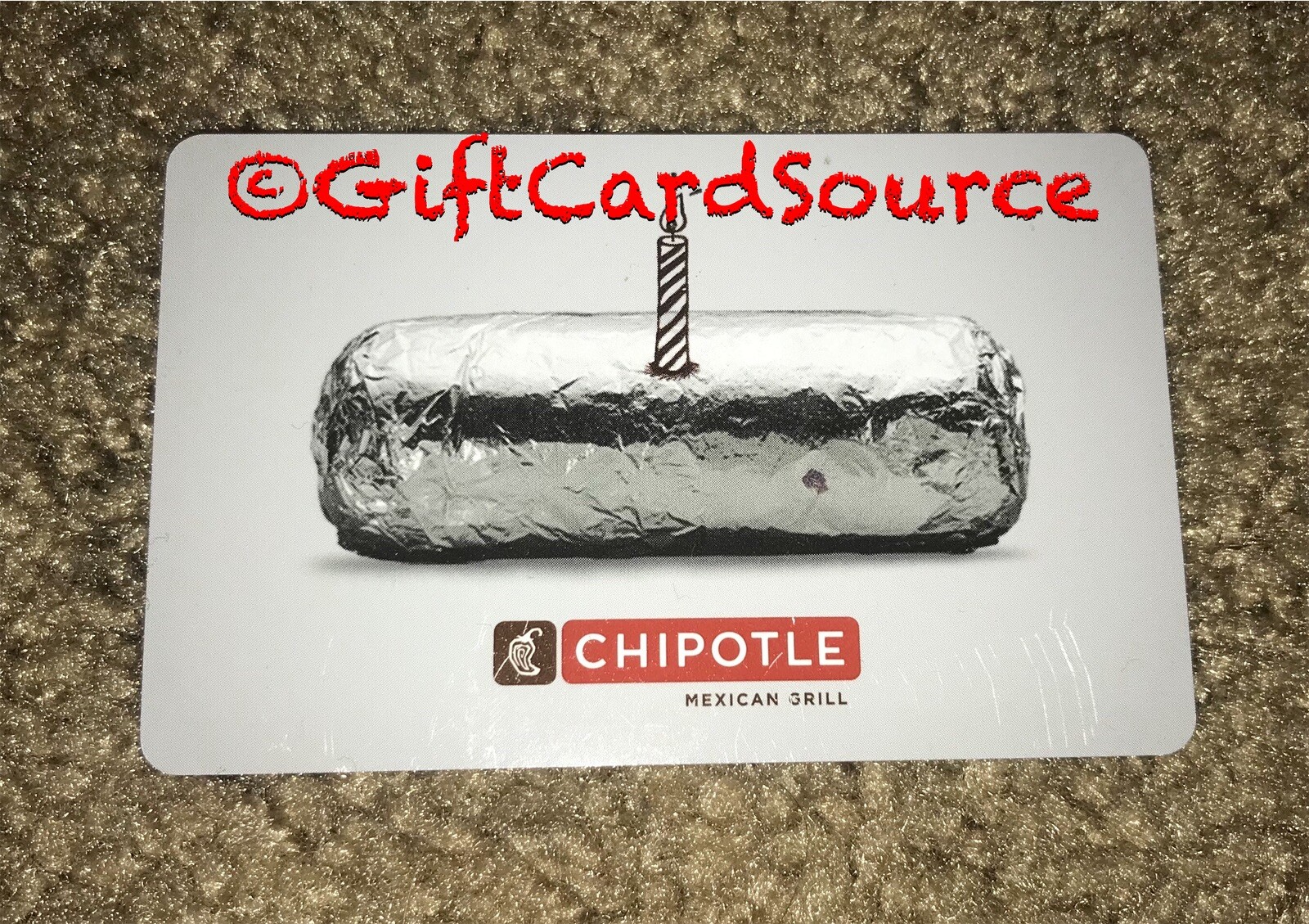 2011 CHIPOTLE GIFT CARD BURRITO WITH 1 CANDLE COLLECTIBLE NEW | eBay