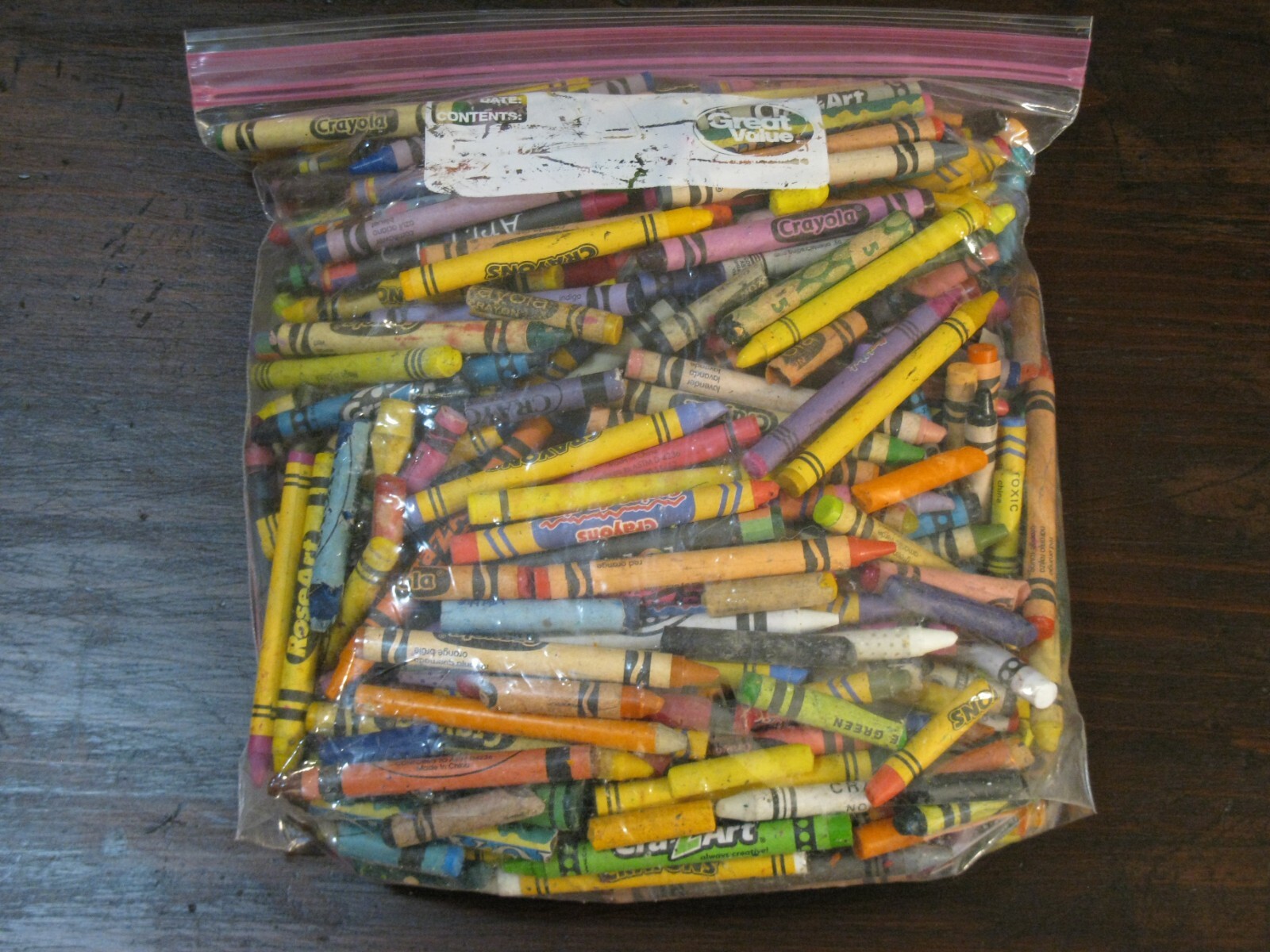 Lot of Crayons Used 3.75 lbs Bulk Crafts Art Melting Mixed Brands some ...