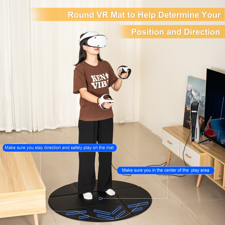 VR Mat- Foldable for Meta Quest 3/3S/2, HTC Vive PSVR2 Vision Pro Valve ...