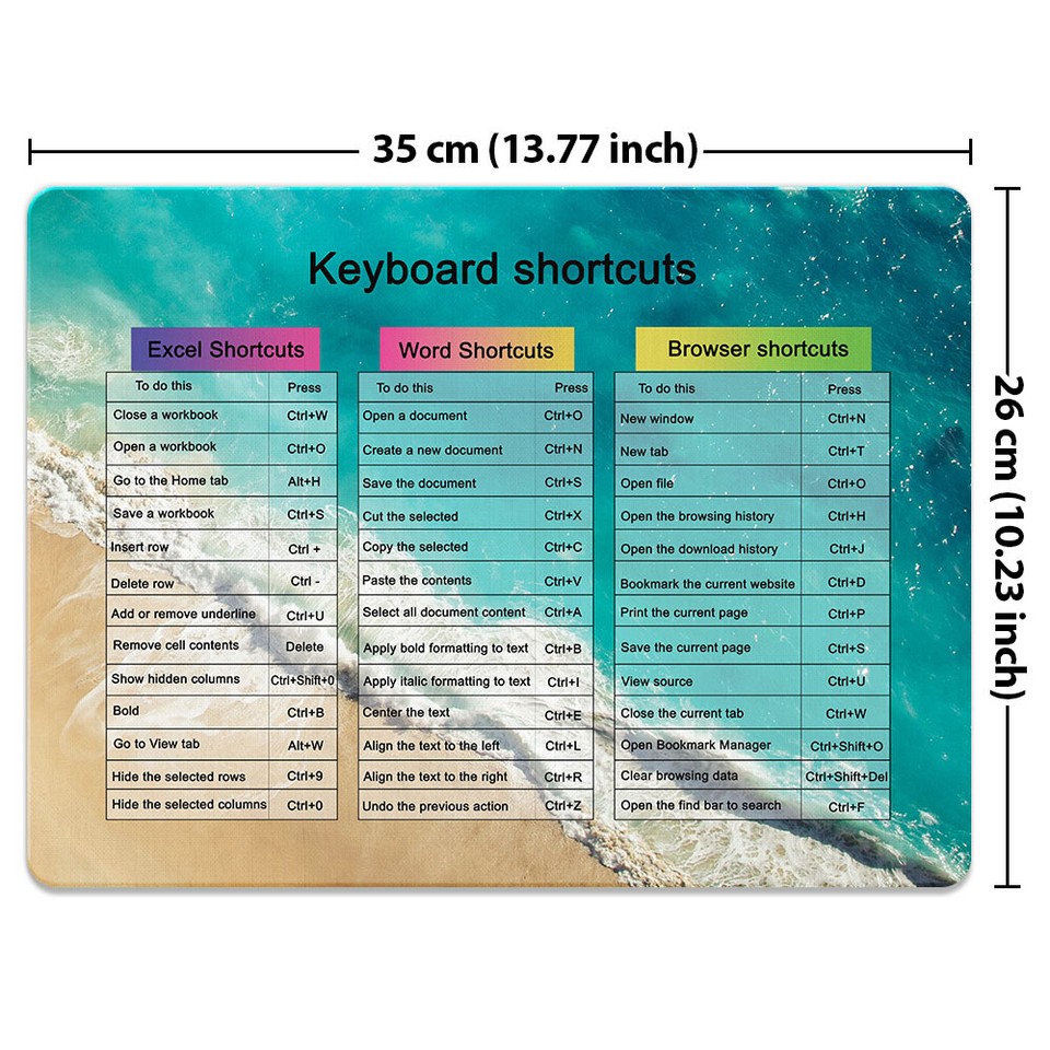 X-Large Rectangle Mousepad Non-Slip Mouse Mice Mat Pad for Laptop ...