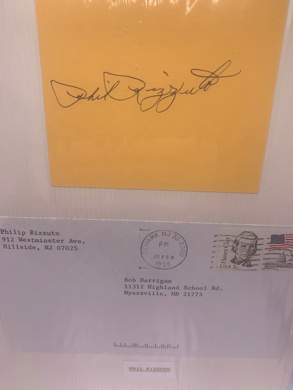PHIL RIZZUTO - LEGENDARY BASEBALL PLAYER -- AUTOGRAPH SIGNED WITH ...