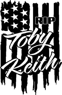 Toby Keith RIP torn flag country music vinyl window decal sticker | eBay