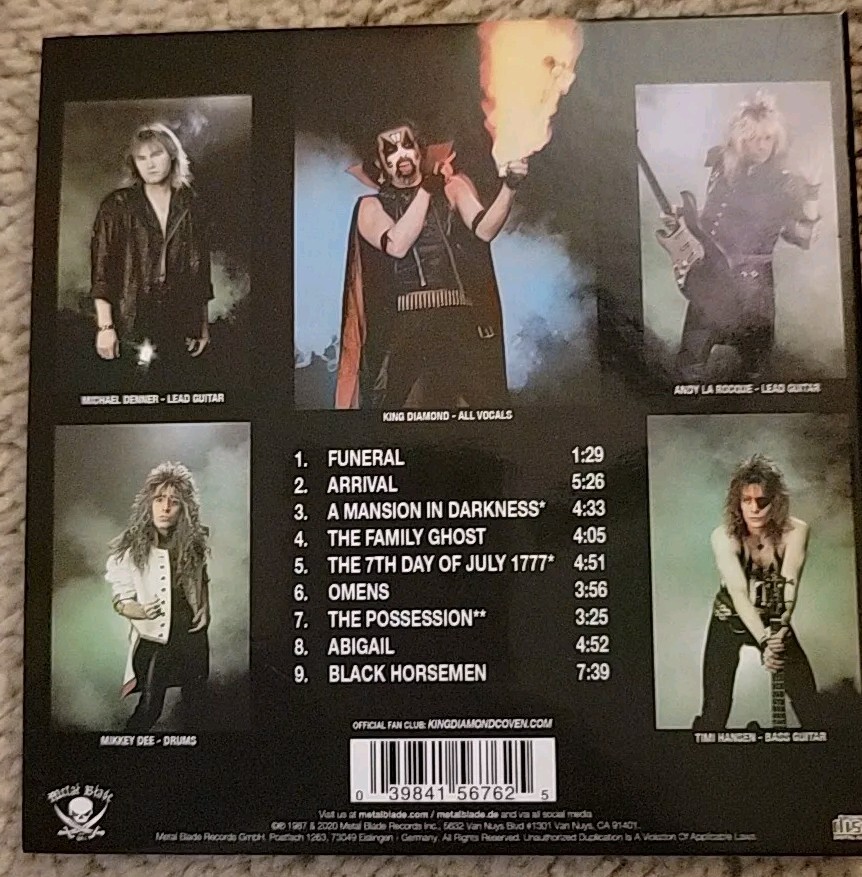 Abigail by King Diamond (CD, 2020) Black Vinyl Replica Cd / Mercyful ...
