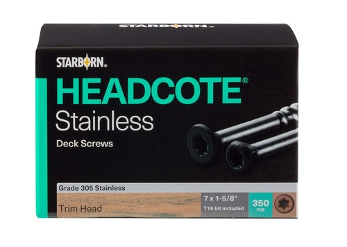 Headcote #7 x 1-5/8" - #71 Chocolate - Stainless Steel Trim Head Deck ...