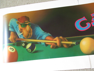1992 Joe Camel Playing Pool, R.J. Reynolds Tobacco Advertising Sign | eBay