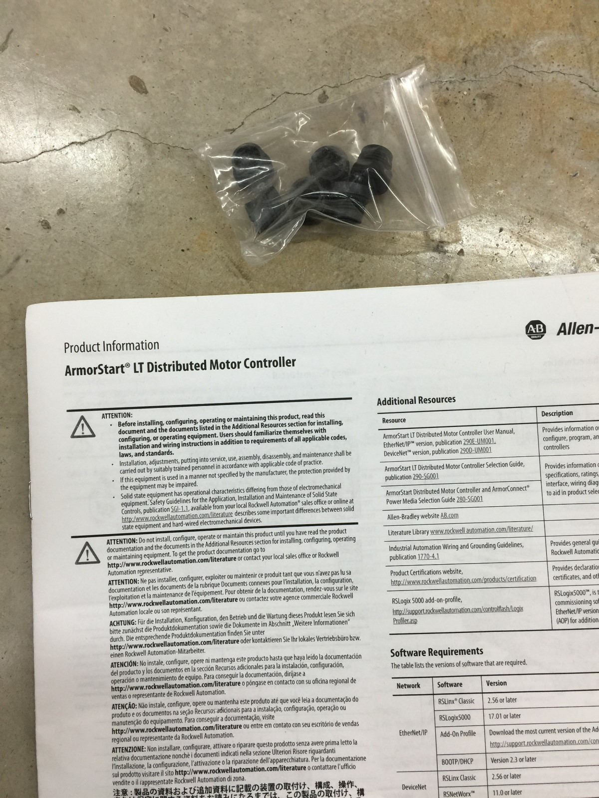 NEW ALLEN-BRADLEY ArmorStart LT ADJUSTABLE FREQUENCY STARTER 294E ...