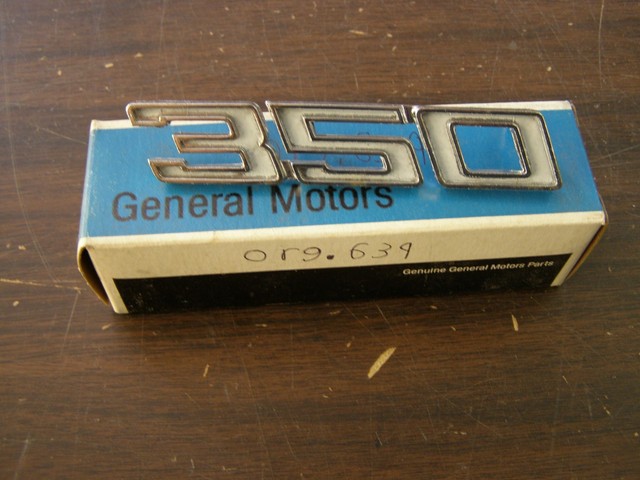 NOS OEM GM Chevrolet 350 Emblem 1969 1970 1971 1972 Chevelle Malibu ...