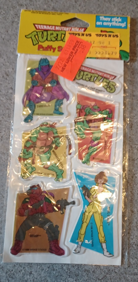 2 Packs Vintage Teenage Mutant Ninja Turtles Jumbo Stickers TMNT Puffy ...