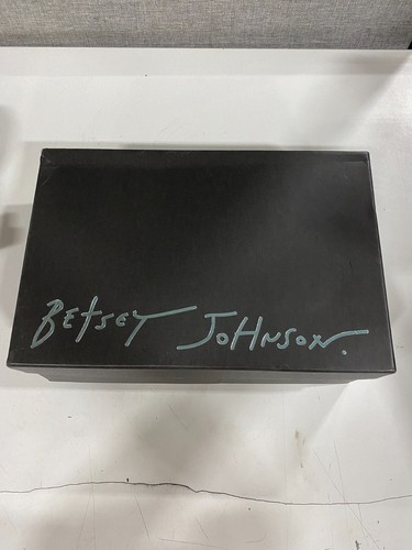 Betsey Johnson Navy Blue SB Mel Block Heel Rhinestone Evening Sandals 7 ...