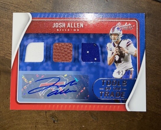 Josh Allen 2021 Panini Jersey Football Patch Auto Card Tools Of The ...