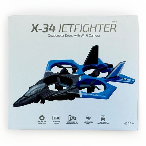X-34 Jet Fighter Quadcopter Drone with Wi-Fi Camera Sky Rider NIB | eBay