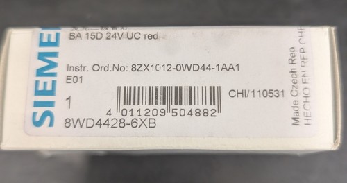 NEW - SIEMENS 8WD4428-6XB SIGUARD STACKLIGHT BULB RED LED 24VAC LOT OF ...