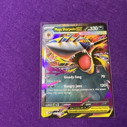 Mega Sharpedo EX Double Rare 61/094 ME02: Phantasmal Flames Pokémon TCG ...