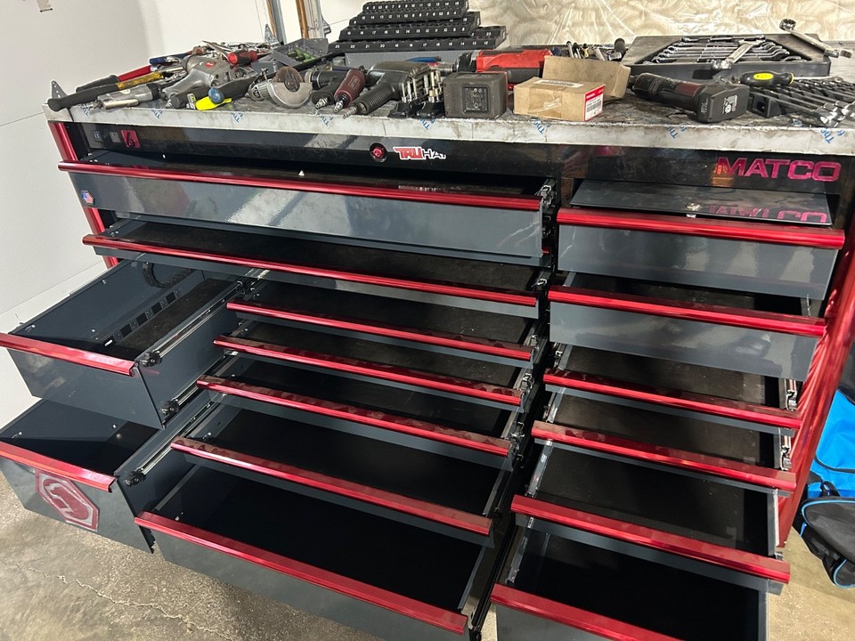 MATCO 77" X 28" TRIPLE-BAY 6S SERIES TOOLBOX WITH TOOLS! | eBay