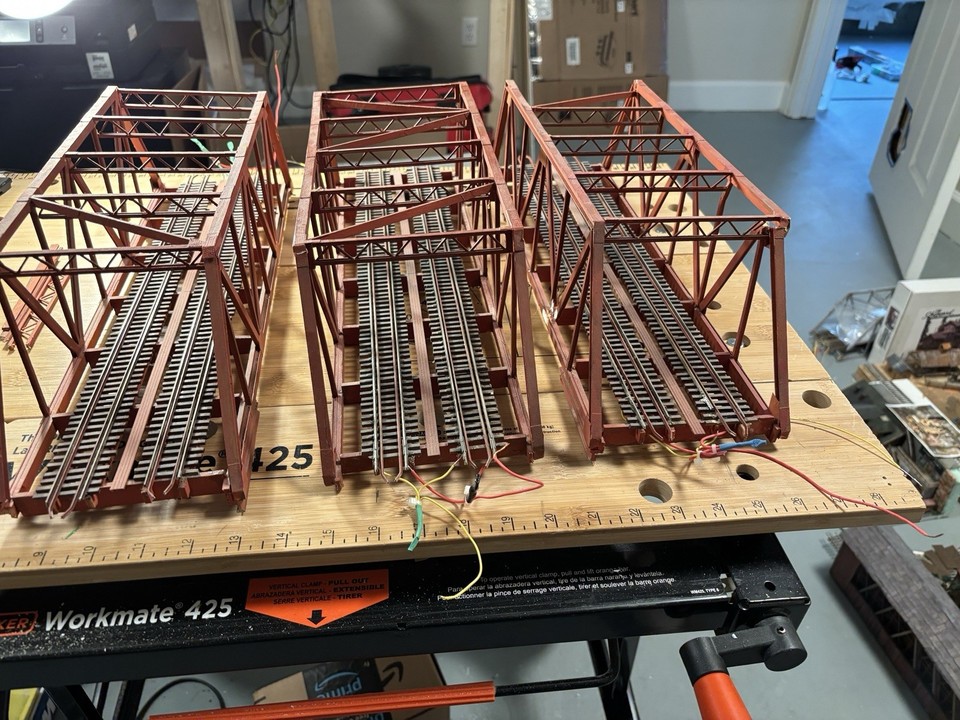 THREE (3) BUILT CAMPBELL SCALE MODELS Dual Track Truss Bridges HO Scale ...