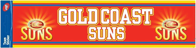 Gold Coast Suns GCS Official AFL Team Logo Car Bumper Sticker 30.5cm x ...