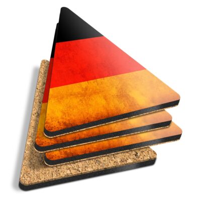 4x Triangle Coasters - Rustic German Flag Germany #14364 | eBay UK