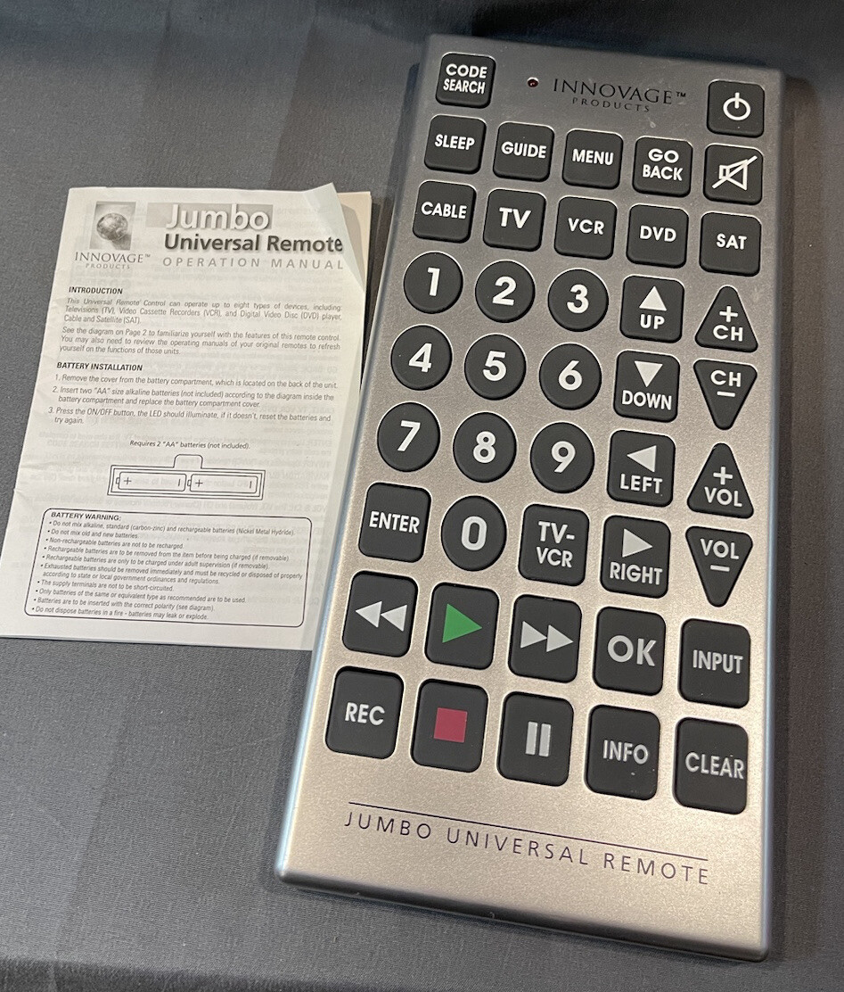 Emerson Jumbo Universal Remote Guide