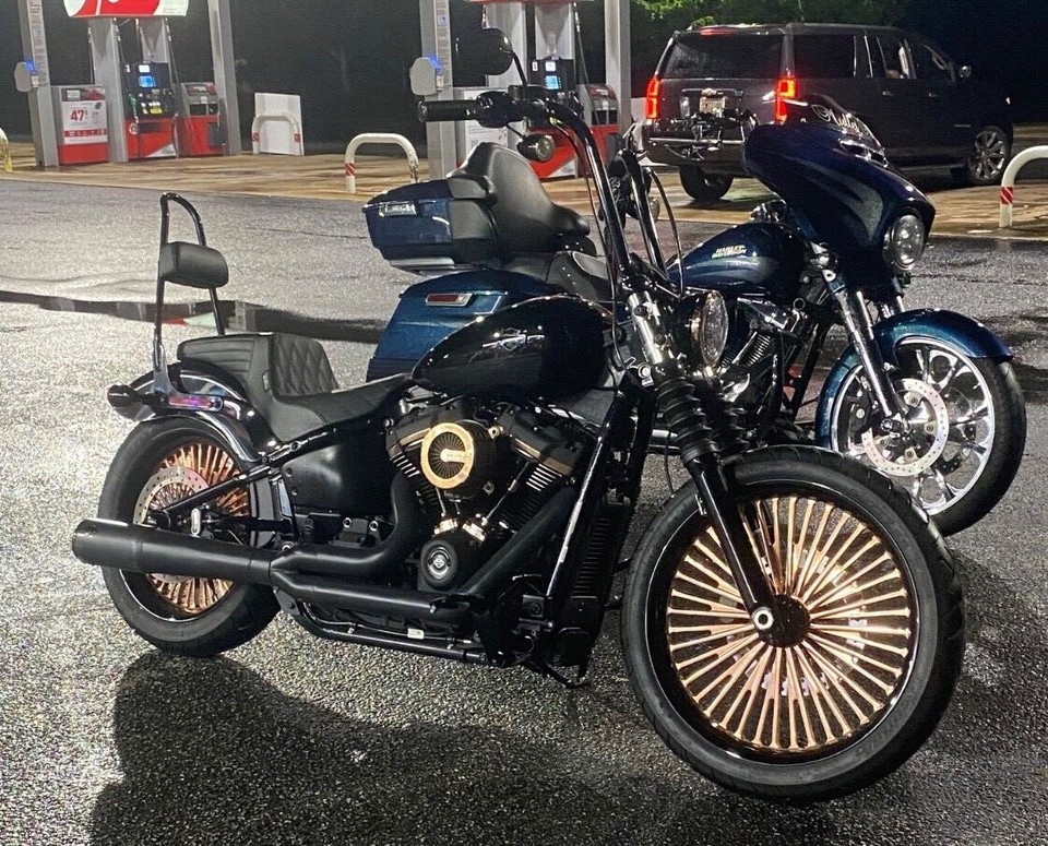 Harley Davidson 21” Custom Wheels. VIP Alliance. Iris. Rose Gold/Copper ...
