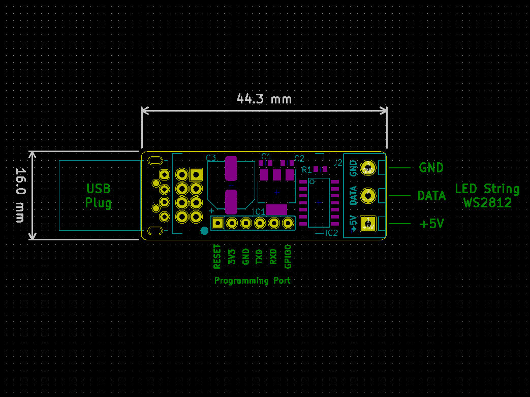 ESP-01 - WS2811/WS2812 LED Driver Board - ESP8266 - WLED - FastLED - No ...