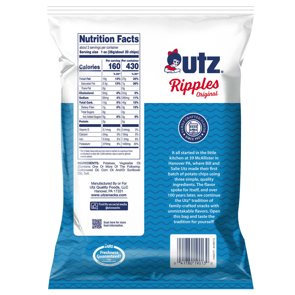 * UTZ Ripple Chip 2.75 oz ... 4 PACK .. | eBay