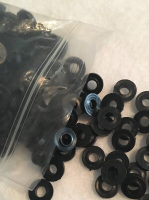 100 Tattoo Machine Shoulder Washers Plastic Fits USA #8 Screws 8-32 ...