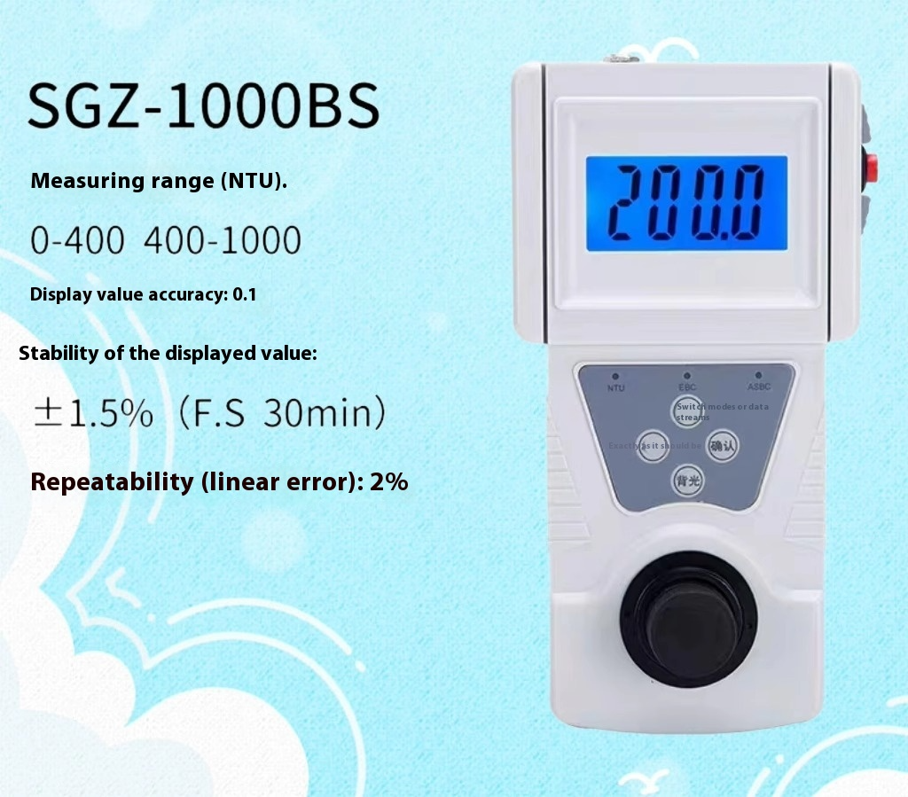 Turbidimeter Portable Turbidity Meter Analyzer Calibration Solution 0 ...